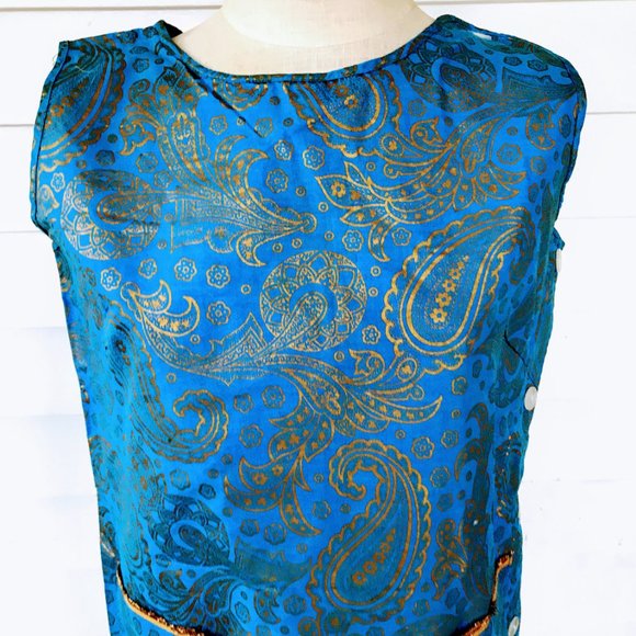 Handmade | Kitchen | Vintage Full Smock Apron 96s Mod Chintz Cotton ...